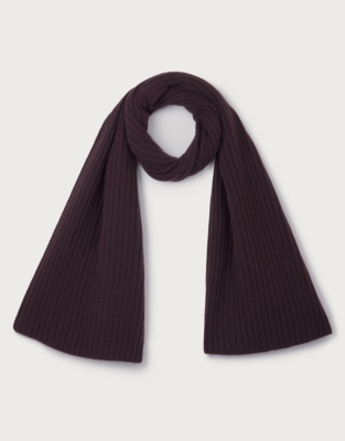 Cashmere Ribbed Scarf | Valentine's Day Gifts | The White Company UK