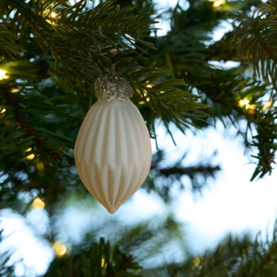Ceramic Drop Bauble – 7.5cm | Christmas Tree Decorations | The Whi...