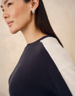 Contrast Panel Jumper with Cashmere | View All Clothing | The Whit...