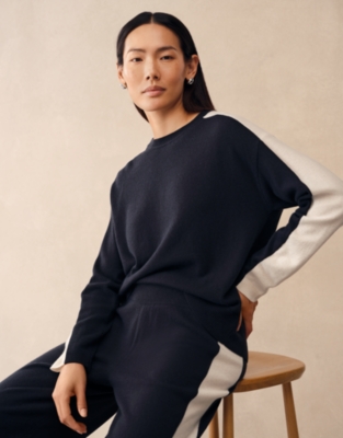 Contrast Panel Jumper with Cashmere | View All Clothing | The Whit...